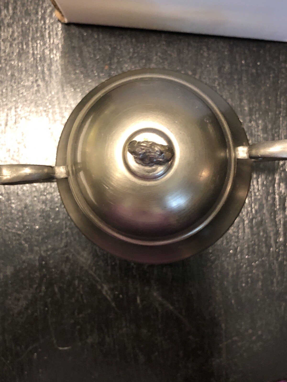 Peltro Art Deco Italian Antique Ornate Sugar Dish 4 x 4. P.F. & C 95% ...