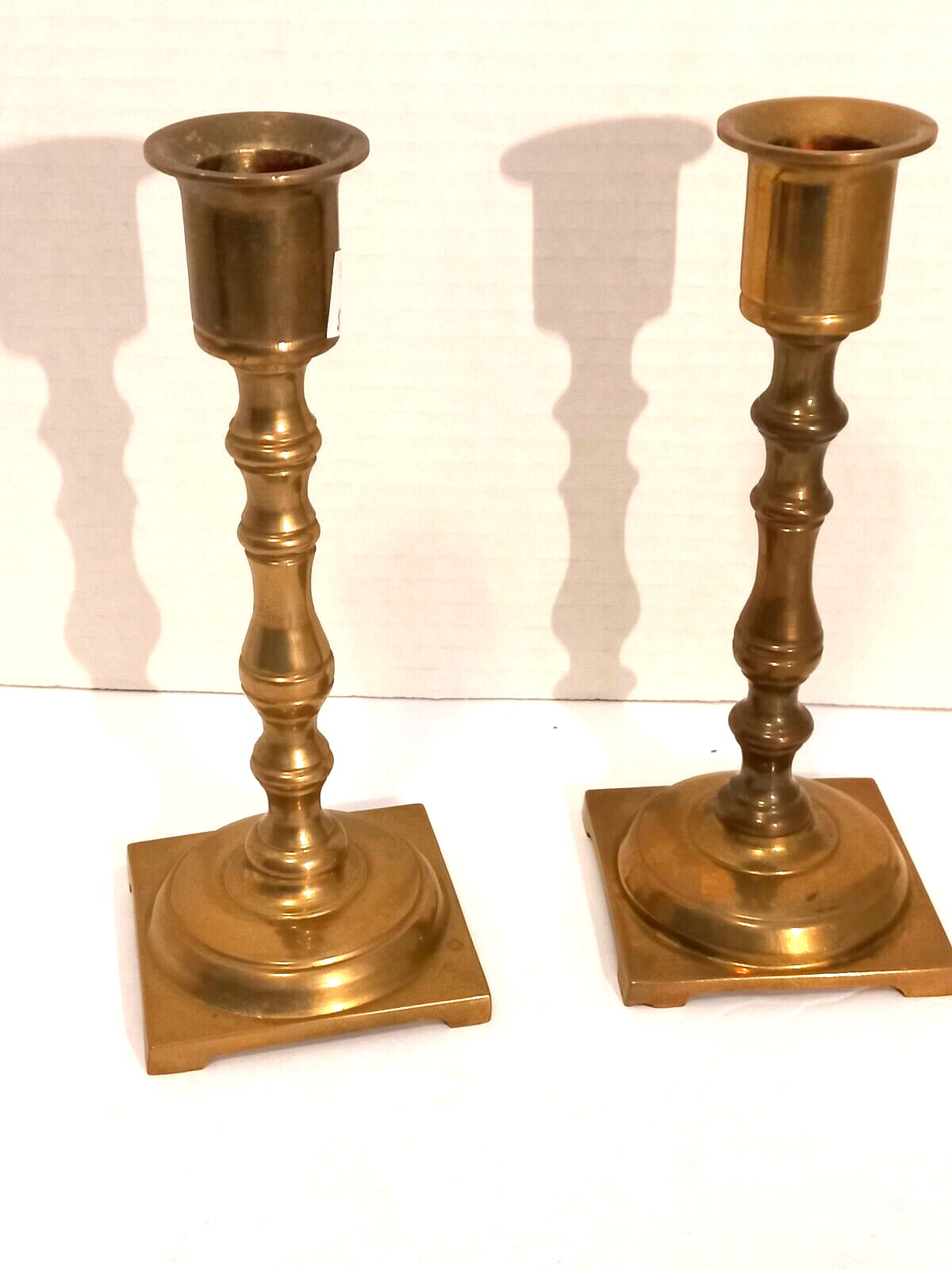 Vintage Retro Pair of Solid Brass Candlesticks 7" Tall Heavy | eBay