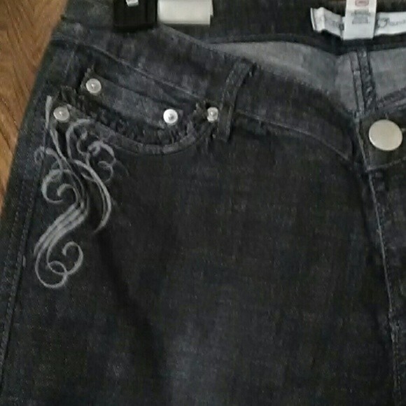 Vintage Ecko Red Drkwsh Jeans w Rhinestones & Fringe on Pockets, Size ...
