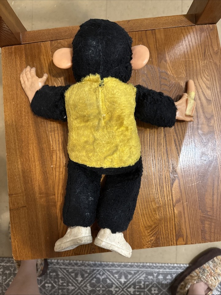 Vintage Zippy Monkey Mr Bim Zip Plush Banana Toy Rubber Face Doll 16 ...