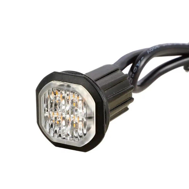 X4 LED Amber Hideaway Light 12/24V Flush/Bracket LightBar Covert ...