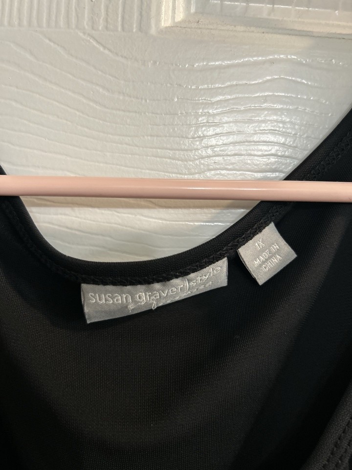 Susan Graver Dress Womens 1X Capsule Minimalist Neutral Basic ...