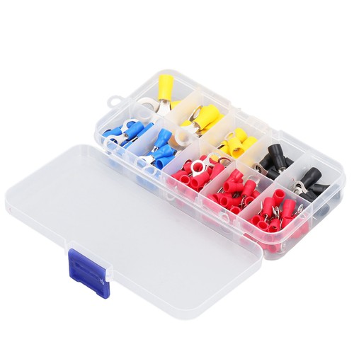 102x Insulated Ring Terminal Wire Connectors Assortment Kit HEL ...