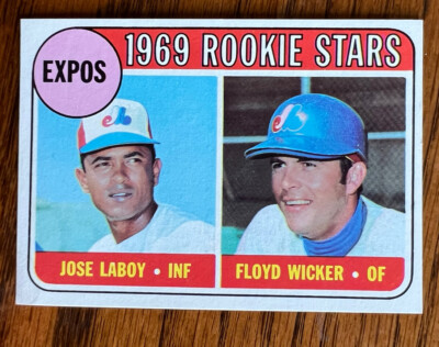 1969 Topps Expos Rookies - Jose Laboy / Floyd Wicker RC #524 EX | eBay