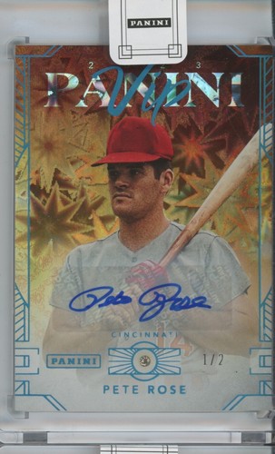 2023 Panini National Convention VIP Pete Rose DIAMOND RELIC AUTO #1/2 ...