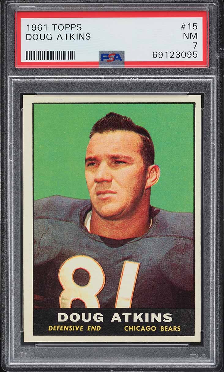 1961 Topps FB Card # 15 Doug Atkins Chicago Bears HOF PSA 7 NRMT | eBay