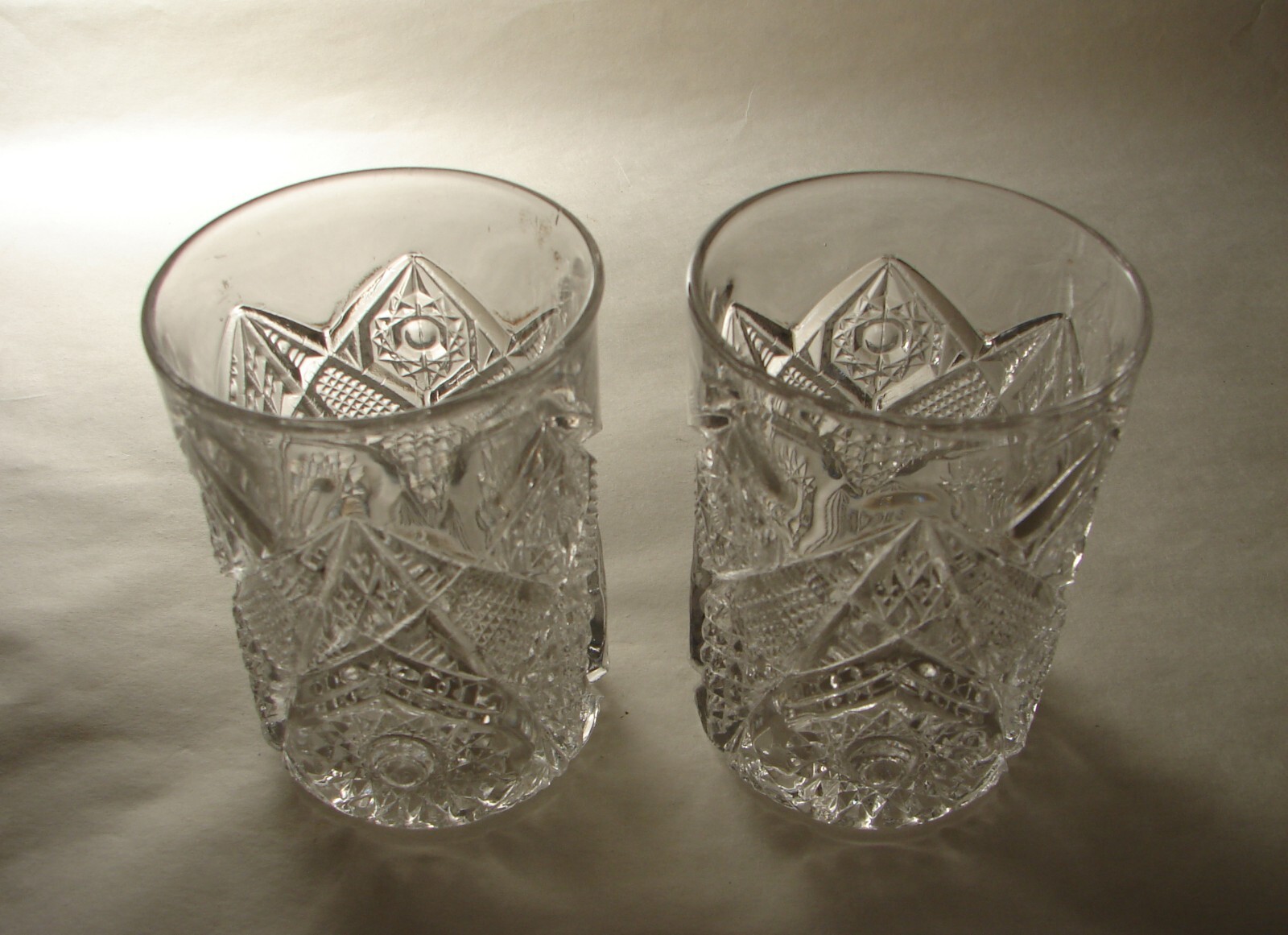 Set of 2 EAPG US Glass Keystone aka Omnibus Pathfinder #15124 Tumbler ...
