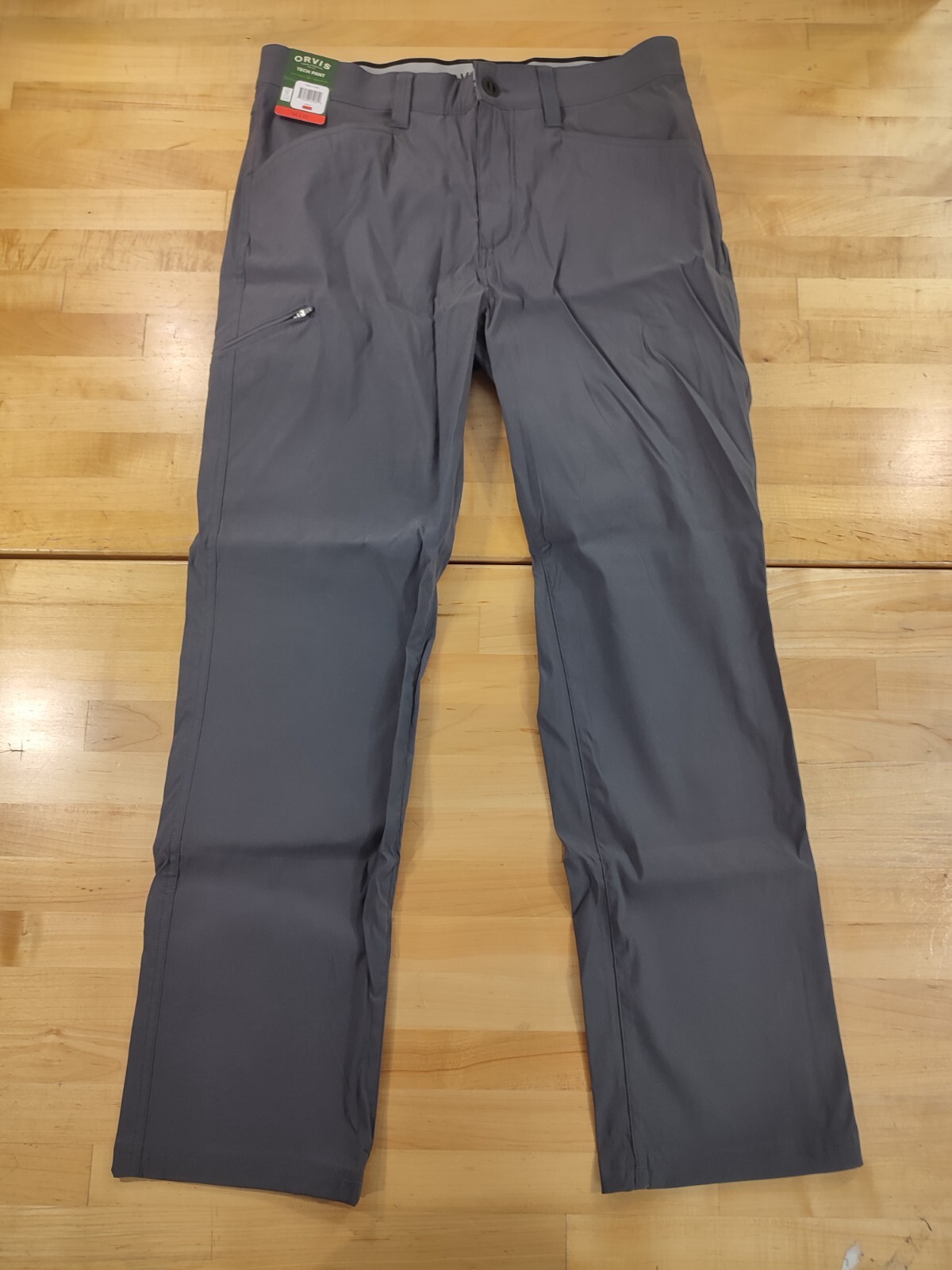Orvis Tech Pant Mens 34x32 Dark Gray Hiking Stretch Water Resist Cargo ...