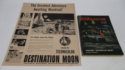 July 1950 ASTOUNDING SF Pulp Making of DESTINATION MOON & Magazine AD ...