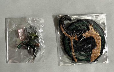 MARVEL UNLIMITED 2023 SKOTTIE YOUNG ROCKET PIN & LOKI PATCH | eBay