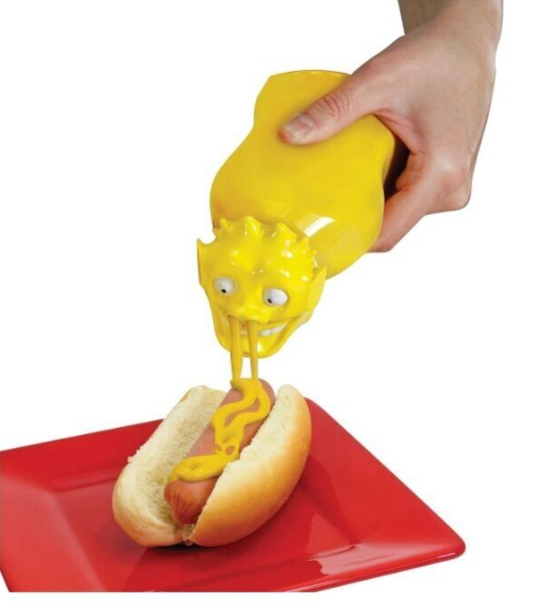 Mustard Monster Bottle Cap Dispenser - Squirts Mustard out of its Nose ...
