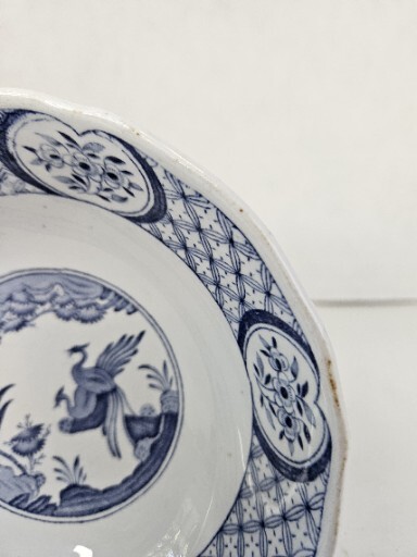 Antique 1915 Furnivals Blue and White Old Chelsea England Small Bowl No ...