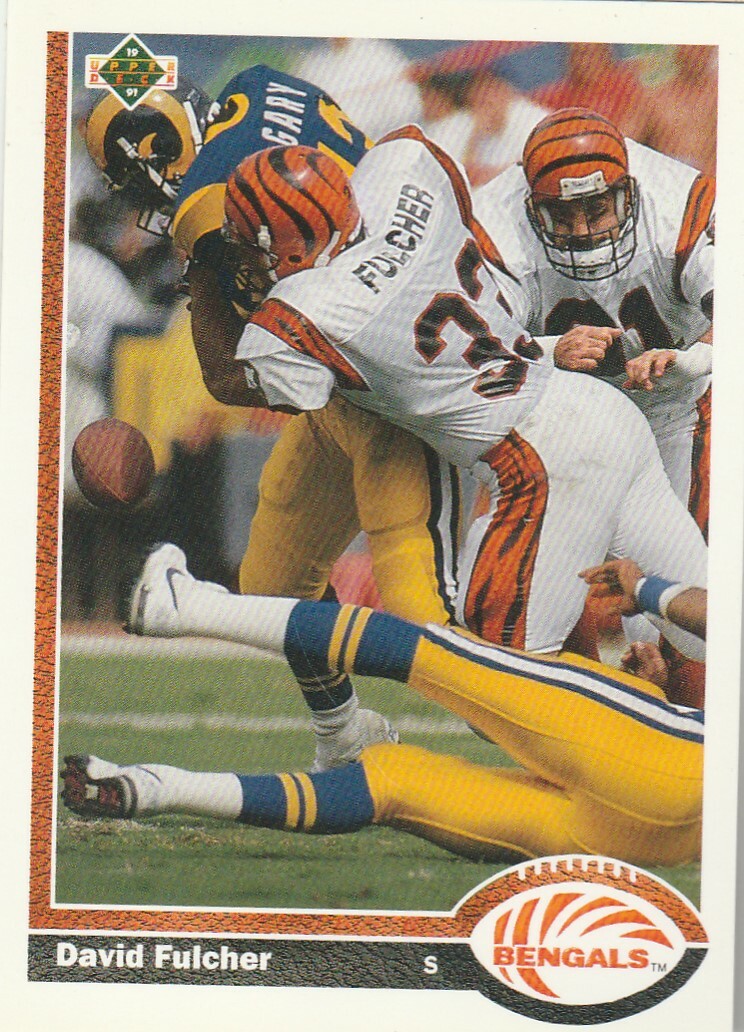 FREE SHIPPING-MINT-1991 Upper Deck #363 David Fulcher Bengals PLUS ...