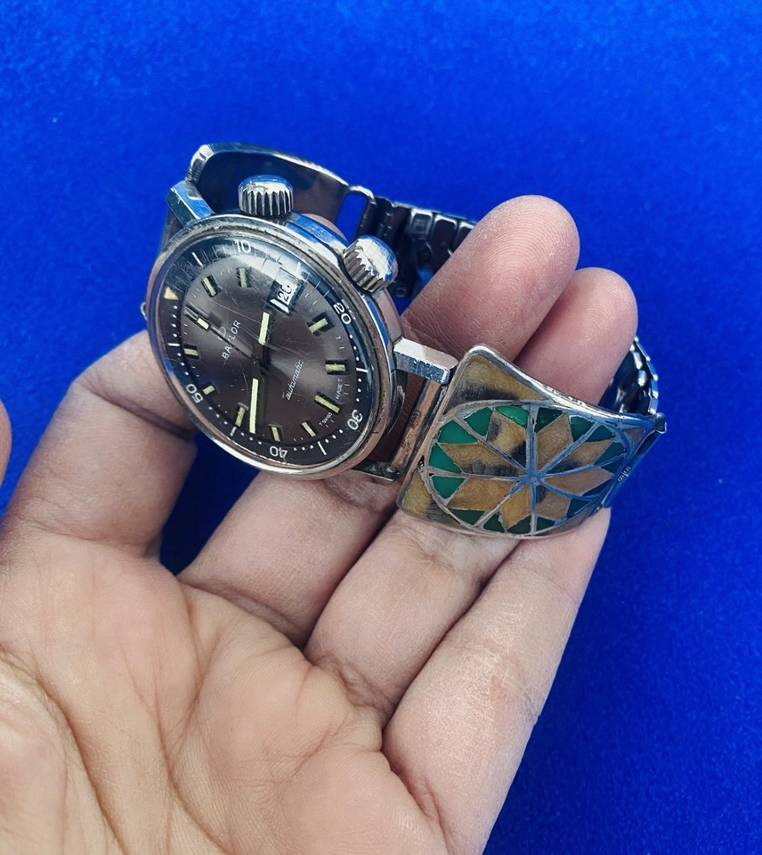 1960's BAYLOR Super Compressor Diver Swiss Made Men's Automatic Watch ...