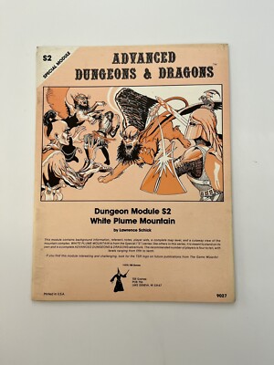 AD&D Dungeon Module S2 White Plume Mountain 1st Edition 9027 TSR 1979 ...