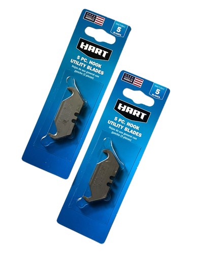 2 Pack- HART Heavy Duty Hook Utility Razor Blades (5 Per Pack) Made In ...