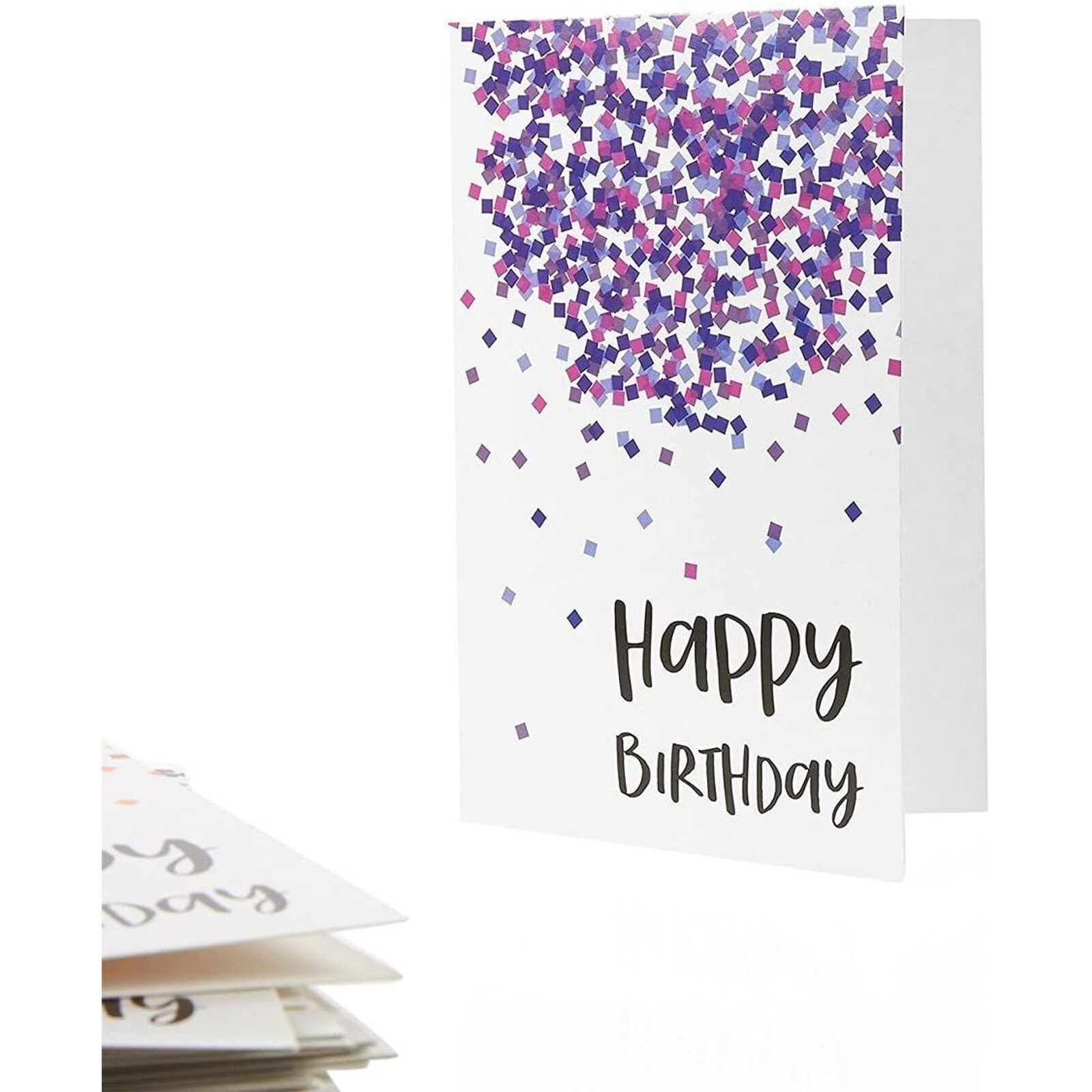 48 Greeting Happy Birthday Card Bulk Box Set Confetti Designs w ...