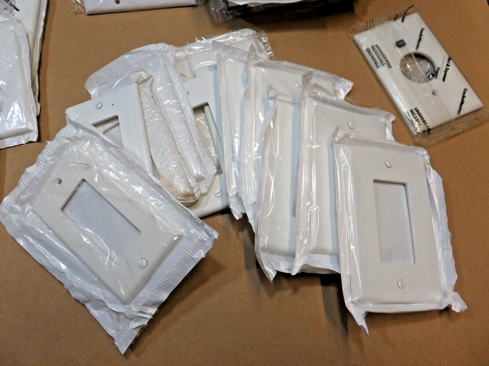 50+ piece bulk white electrical outlet covers, single and 2 gang ...