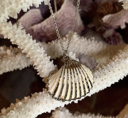 Italian sterling silver esoteric symbolic shell necklace witchy pagan ...