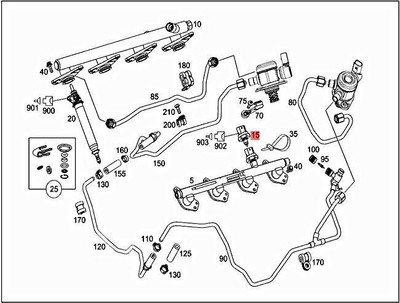 Genuine MERCEDES Pressure and temp. Sensor 2789050100 | eBay