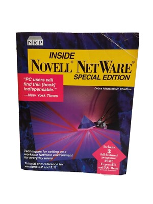 Vintage 1992 Computer Book: Inside Novell NetWare by Debra Niedermiller ...