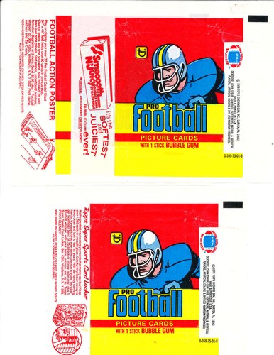 1978 Topps football wrappers all 3 versions em bxmt | eBay
