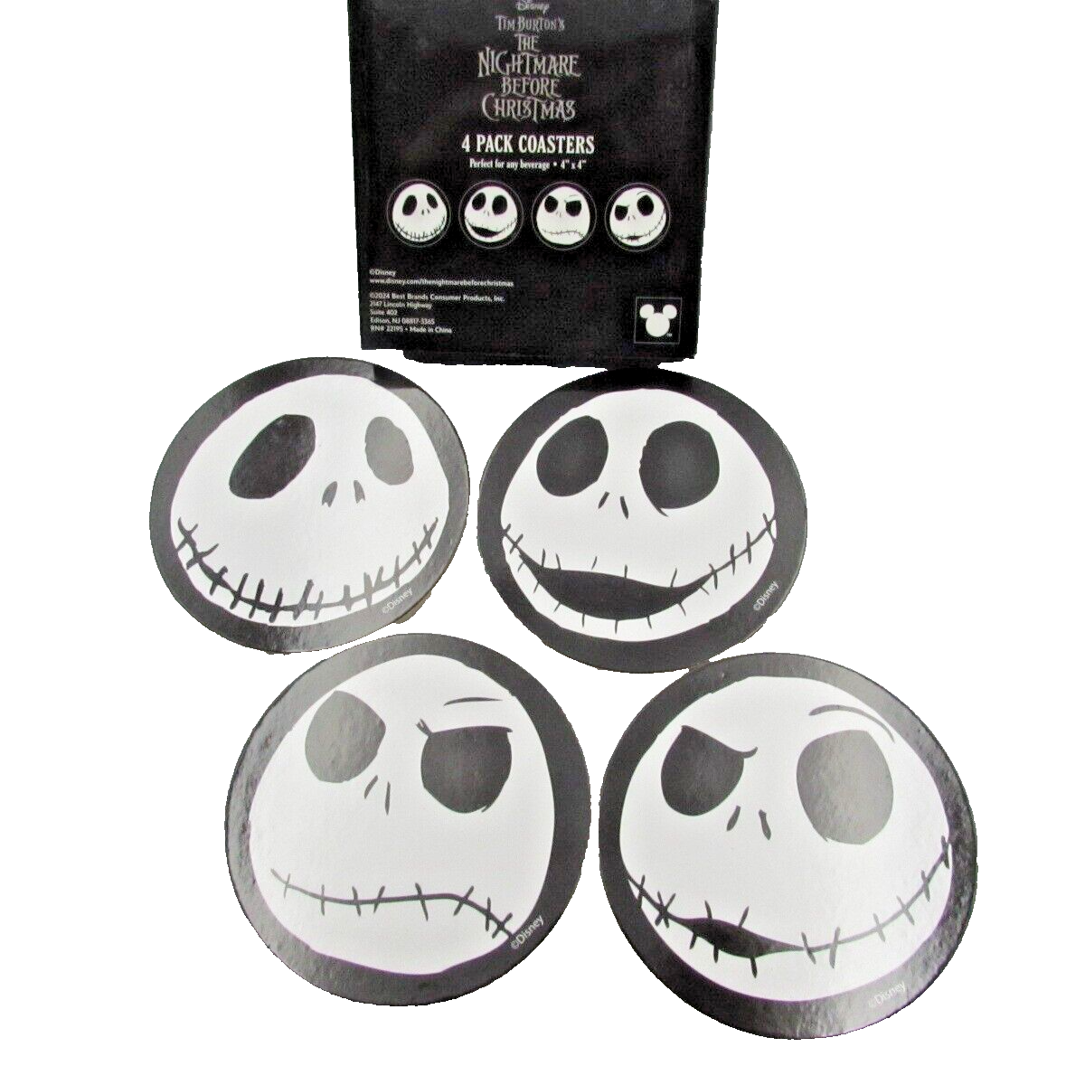 Nightmare Before Christmas Character Head Coaster 4pack