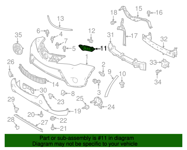 Toyota OEM 13-15 Rav4 Front Bumper Grille-side Retainer Right ...