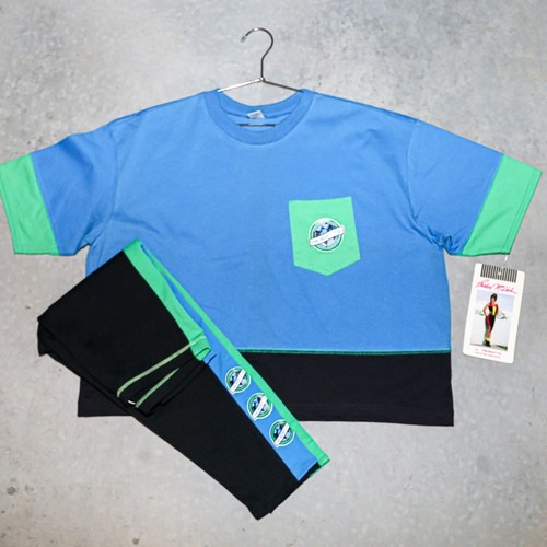 Vintage 80s Colorblock Workout Set Two Piece Loungewear Matching Set ...