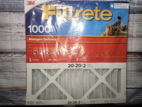 3M Filtrete 20x20x2 Pleated Air Filter AC/Furnace MERV 11 Allergen ...