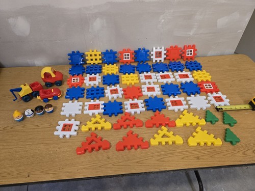 Vintage 1980s Little Tikes Wee Waffle Town People Vehicles 59 Pcs 0712 ...