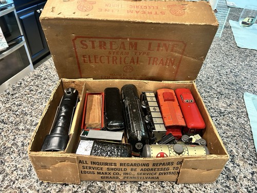 Vintage MARX Marlines Stream Line Steam Type O Gauge Electrical Train ...