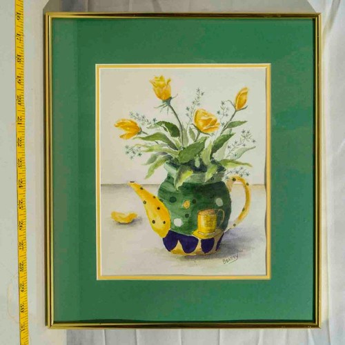 Framed Watercolor Floral Still Life Signed Beatty | eBay