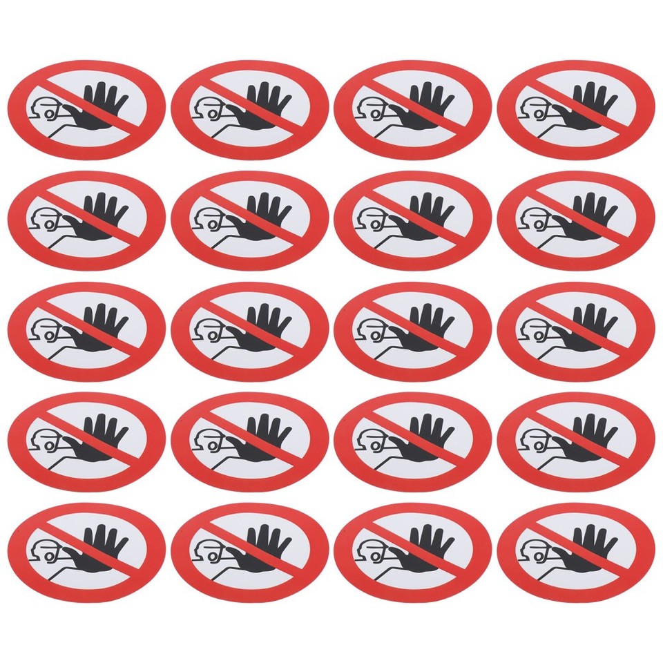 20 Sheet Zone Warning Sign Safety Tape for Floor Car Signs Mini Caution ...