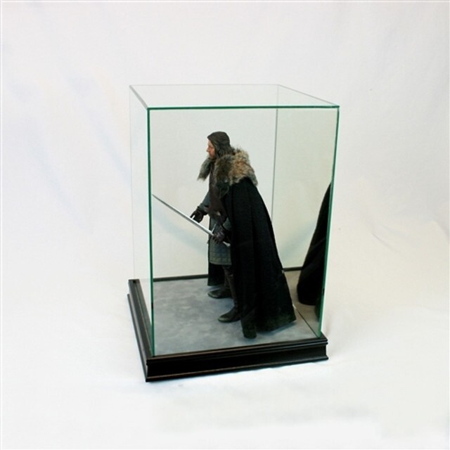 Glass Action Figure Display Case Collectible Figurine Showcase Mirror 1 ...