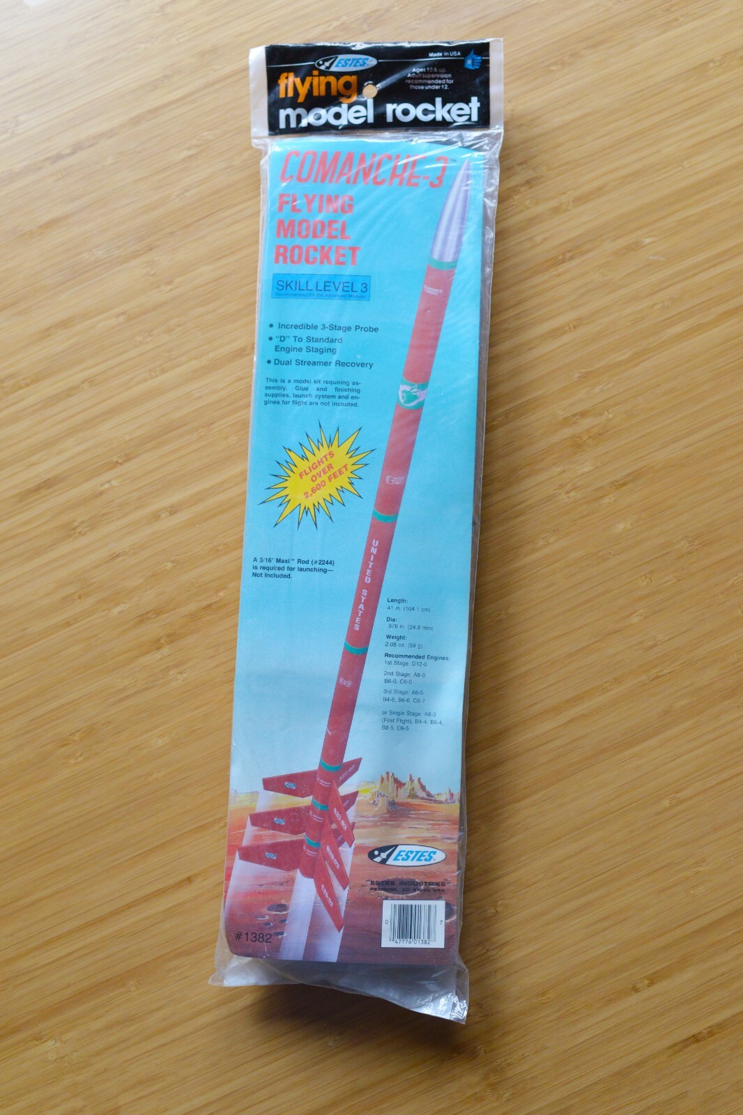 Estes 1382 Comanche-3 Flying Model Rocket Kit for sale online | eBay