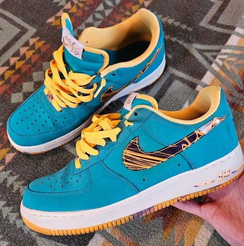 Nike 2013 Air Force 1 Low Marble Swoosh Sneakers Mens Green Size 11 Af1 ...