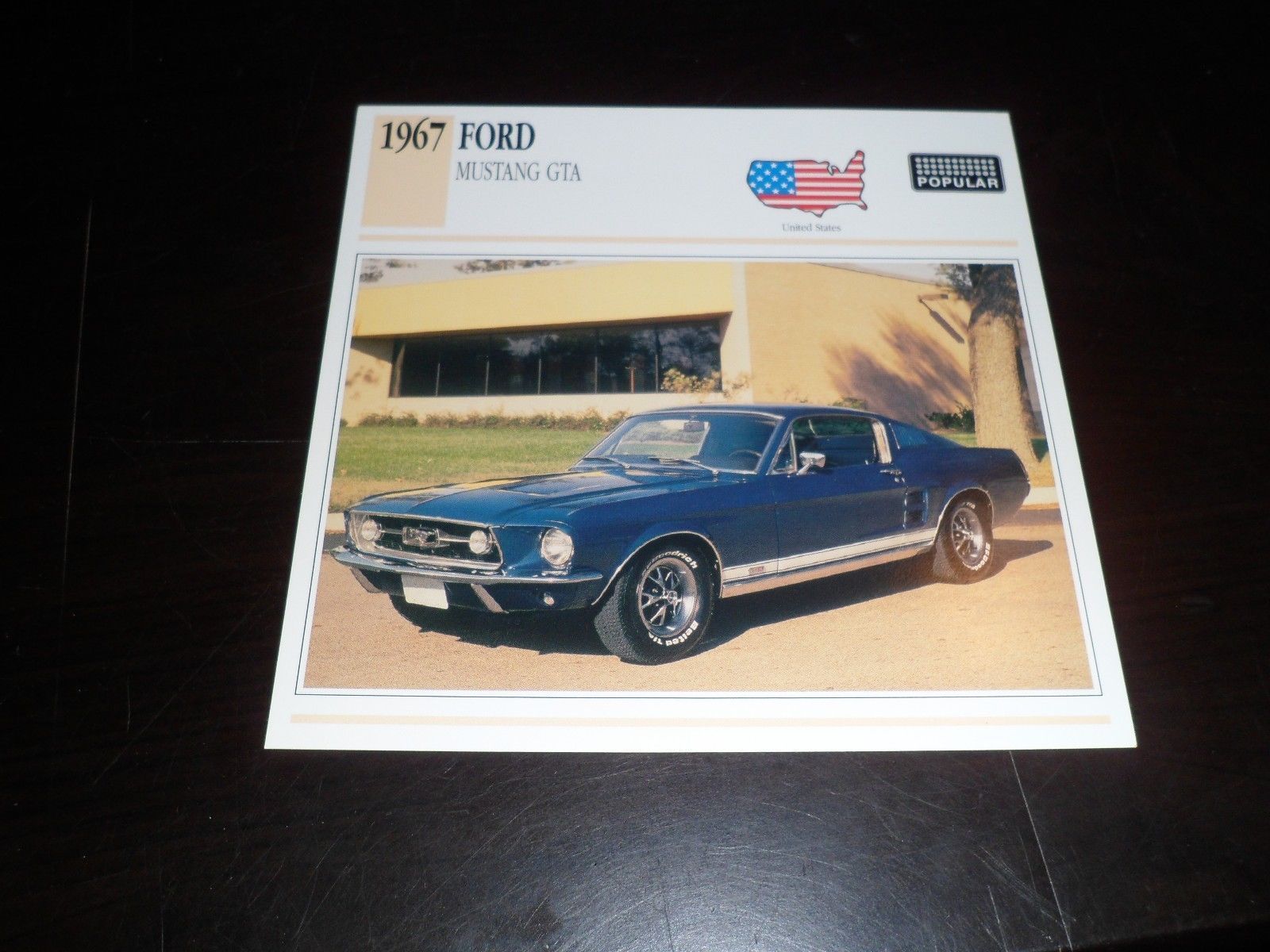 VARIOUS FORD MUSTANG Car Photo Spec Sheet Stat Info CARD | eBay