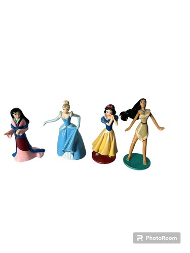 Lot of 4 Disney Princess PVC Figures Cake Toppers Collectible Figure 4 ...
