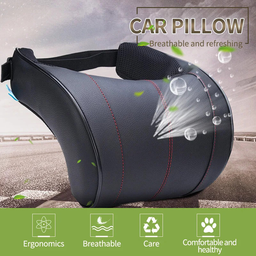 Car Seat Headrest Pillow Head Neck Rest Support Cushion Memory Foam Car ...