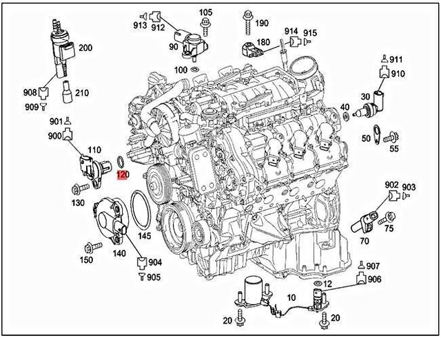 Genuine Mercedes-Benz Camshaft Position O-ring Seal OE 0239971245 for ...