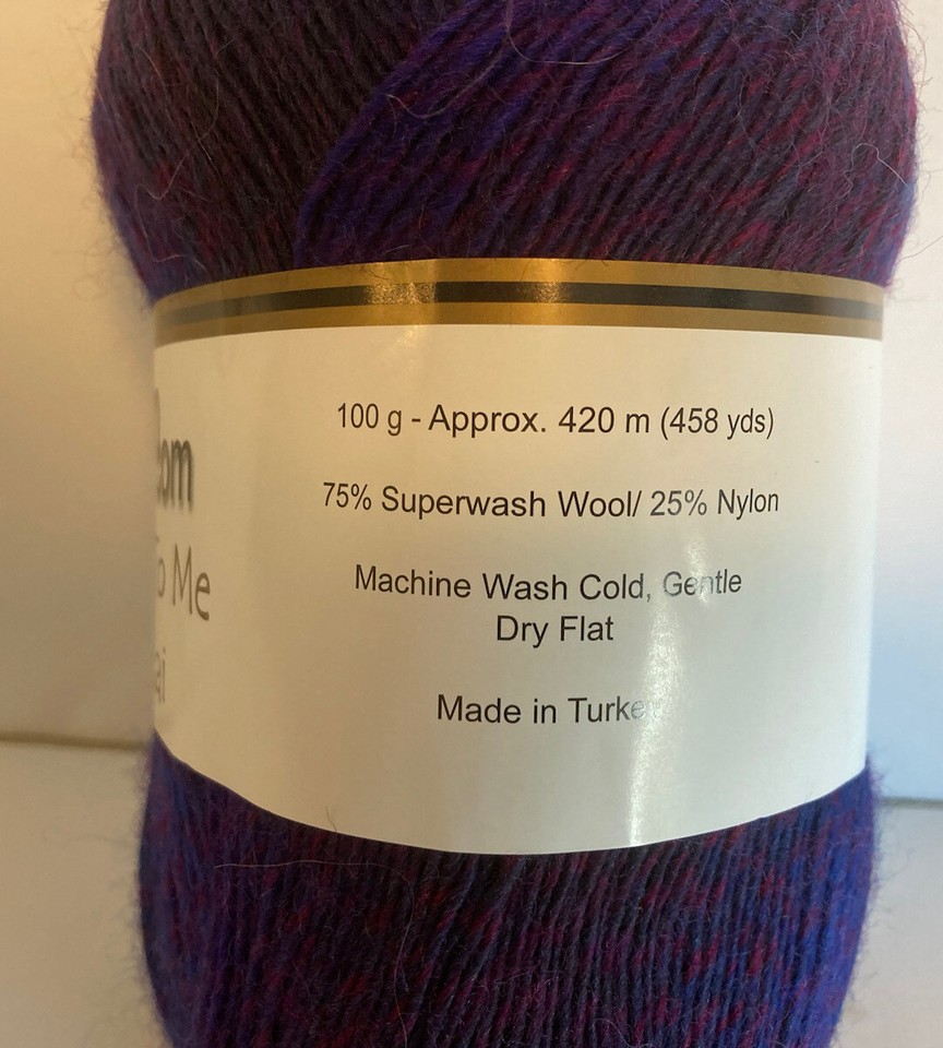 elann yarn Sock It To Me 1 Skein Variegated Purple Wool/nylon | eBay