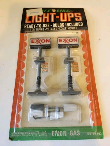 Life Like 01202 Light Ups 1/87 HO Scale Models Exxon Gas Light Signs ...