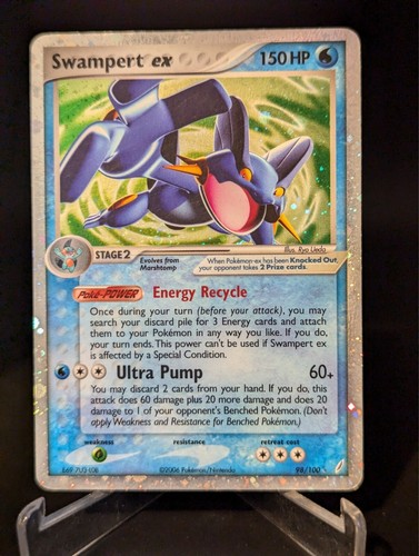 Swampert ex - 98/100 - Crystal Guardians - MP/HP - Pokemon - Read Desc ...