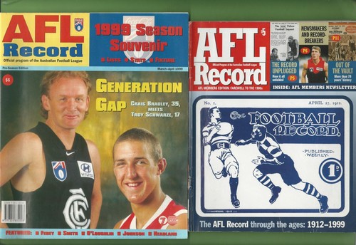#D. LOT OF TWENTY FOUR (24) 1999 AFL FOOTBALL RECORD MAGAZINES | eBay ...