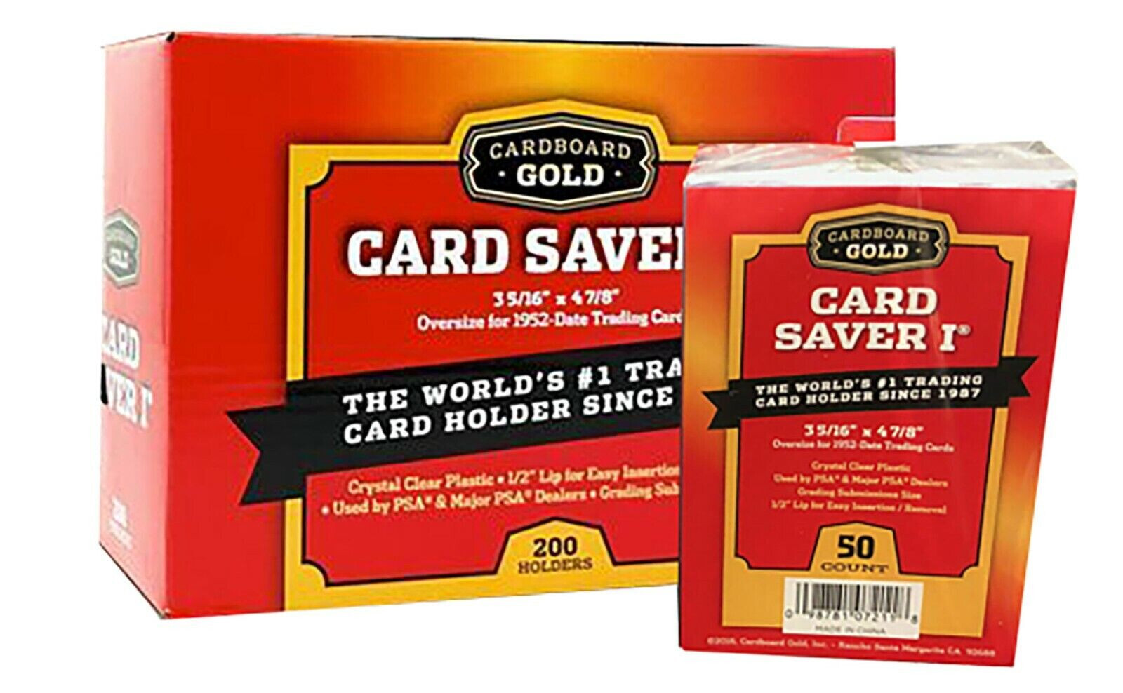 1 BOX (50) CARD SAVER 1 SEMI RIGID CARD HOLDERS PLUS 100 SOFT PENNY ...