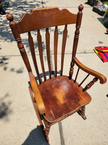 Tell City #49 Rumford Solid Maple Arrow Back Rocking Chair | eBay