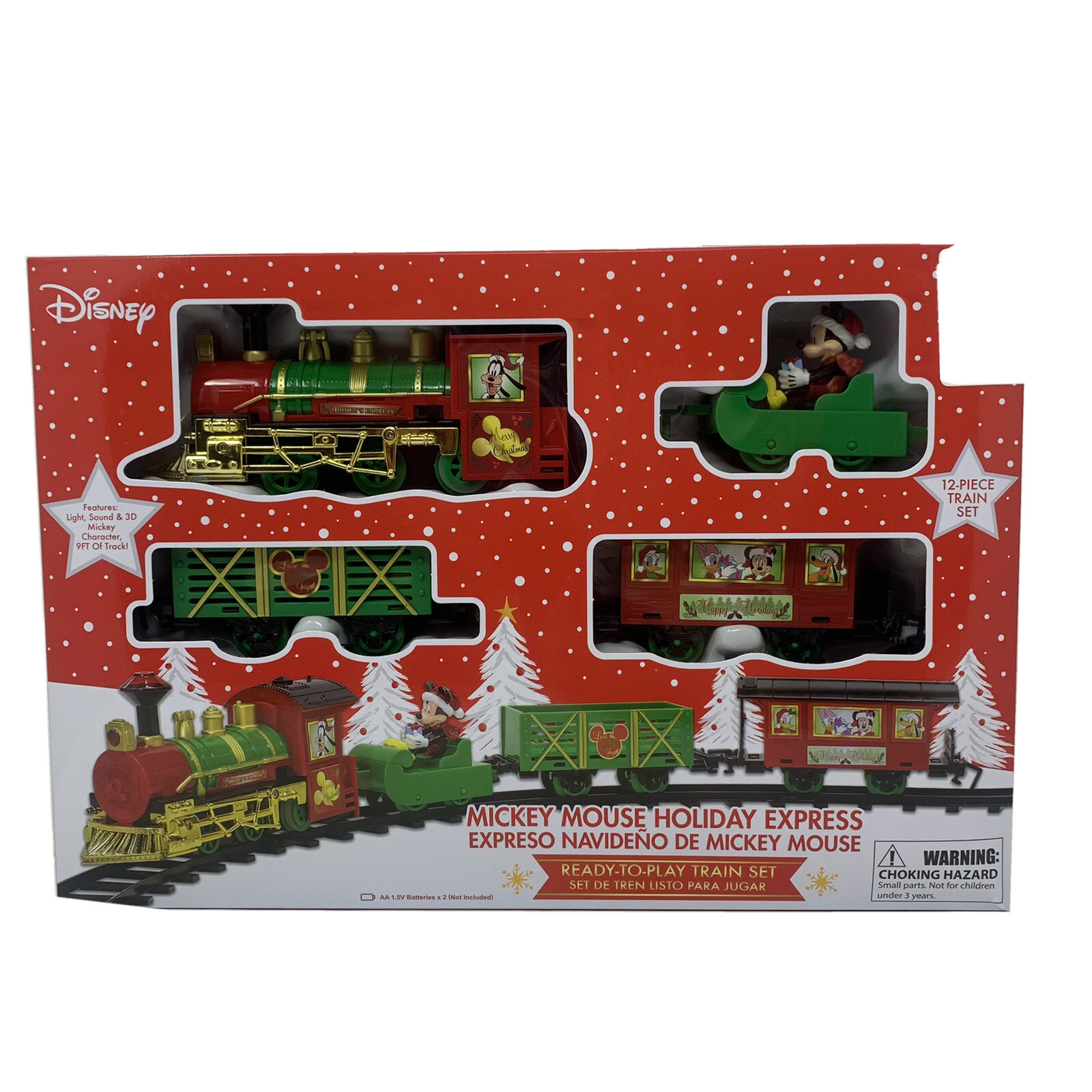 Disney Mickey Mouse Holiday Express 12 Piece Train Set For CHRISTMAS ...