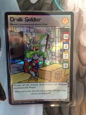 Neopets - Battle for Meridell "Draik Soldier 5/140 X1 | eBay