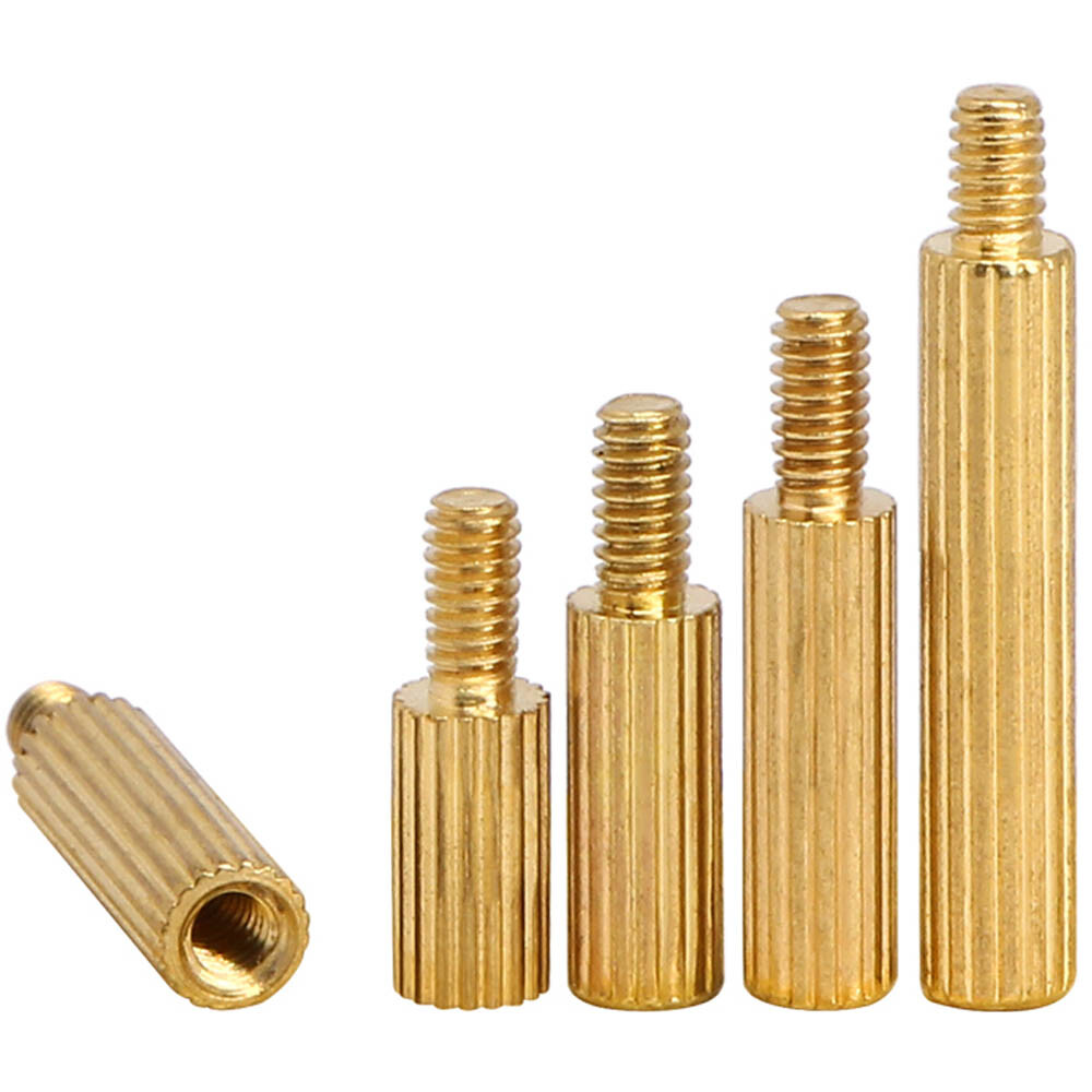 M2 Male-Female Brass Knurled Threaded Column Standoff Support Spacer ...